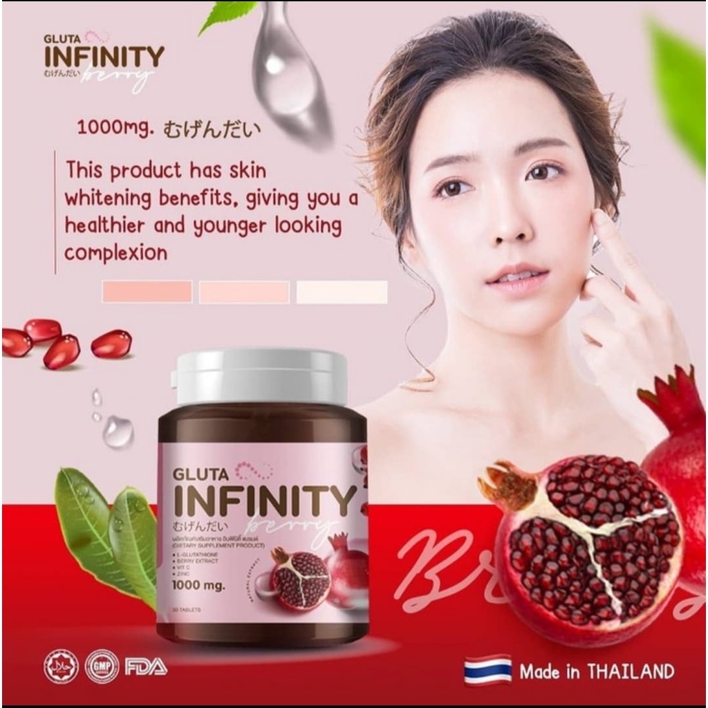 Jual GLUTA INFINITY BERRY WHITENING ORIGINAL THAILAND | Shopee Indonesia