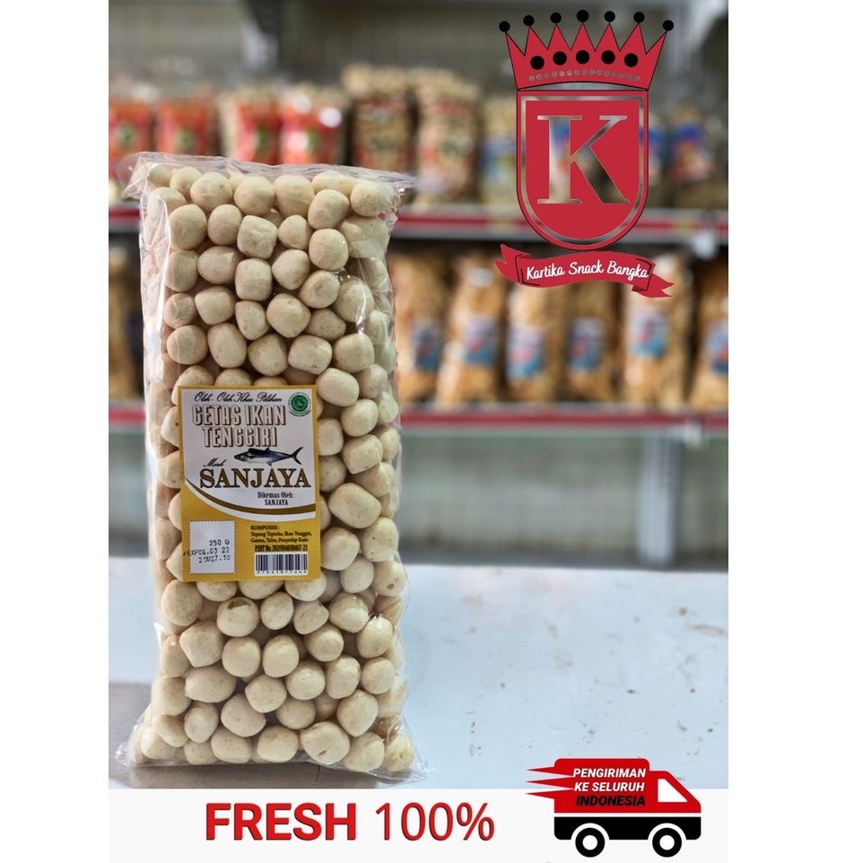 Jual Getas / Getes Ikan Cap Sanjaya 250gr Khas Bangka | Shopee Indonesia
