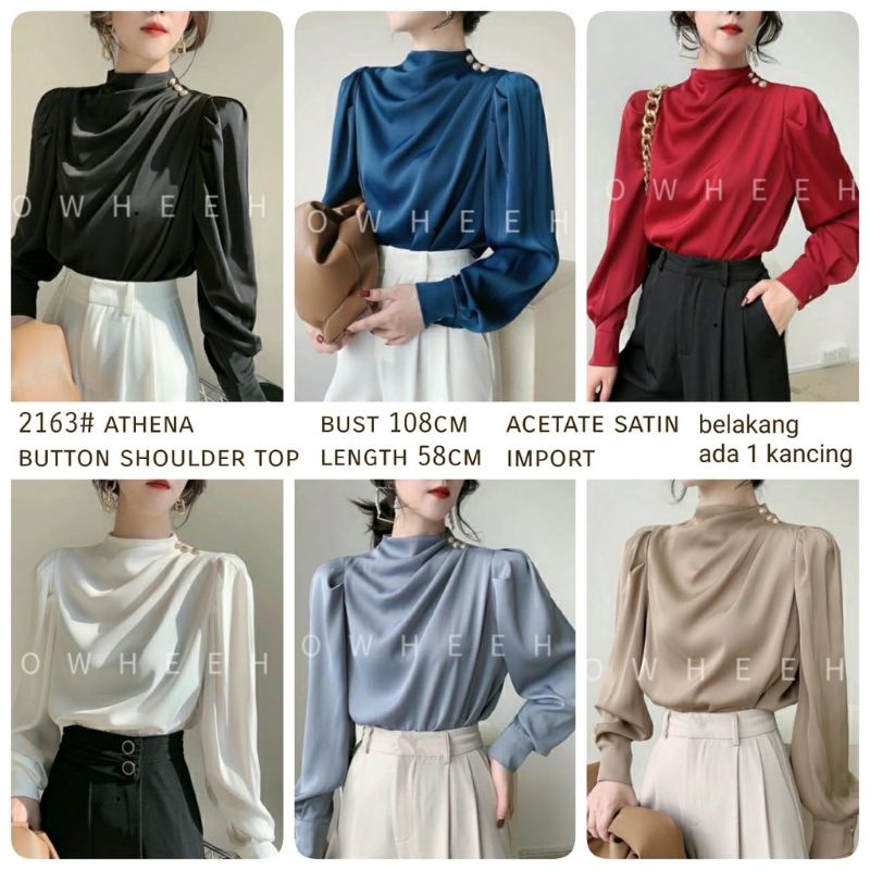 Jual 2163 Baju Atasan kemeja blouse blus blous blose lengan panjang ...