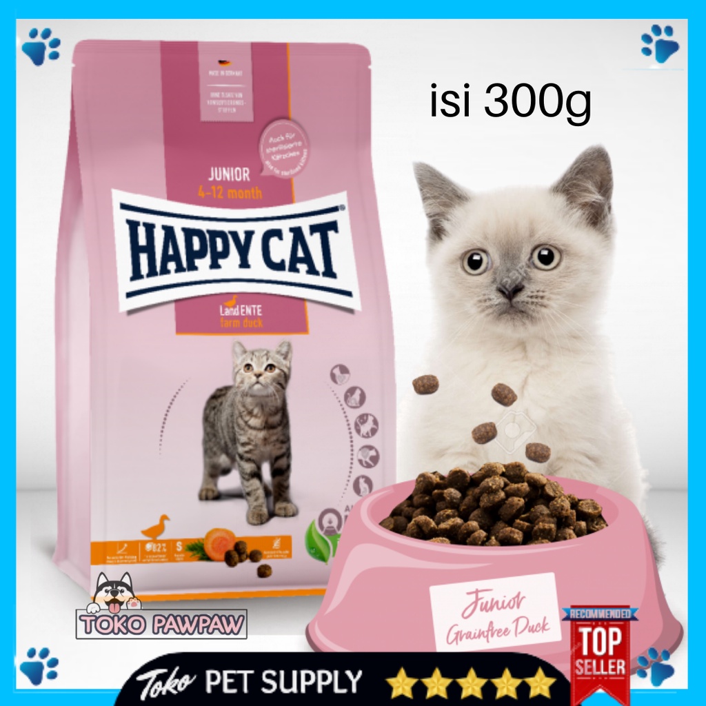 Jual Pakan Kucing Makanan Kucing Happy Cat Junior 300g Kitten Dry Food ...