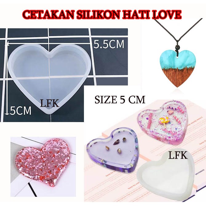 Jual SF CETAKAN SILIKON HATI LOVE HEART DEKORASI KUE RESIN COKLAT ART ...