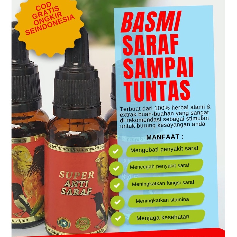 Jual Obat burung saraf super anti saraf untuk sakit burung lumpuh ...