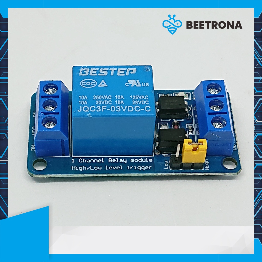 Jual Relay Module 1 Channel 3V 3.3V Dual High Low Trigger Arduino ...