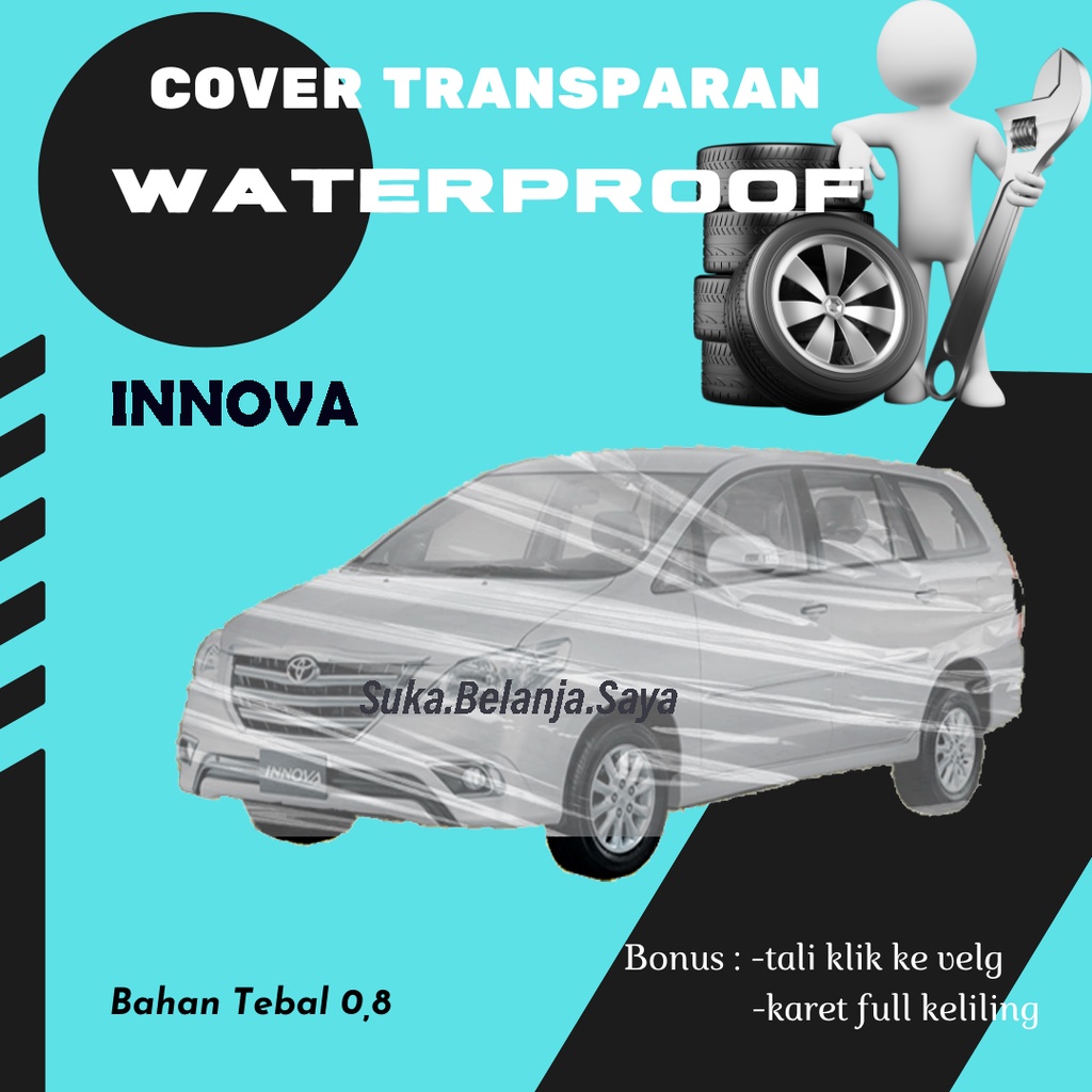 Jual Body Cover Mobil Transparan Innova Sarung Mobil innova lama innova ...