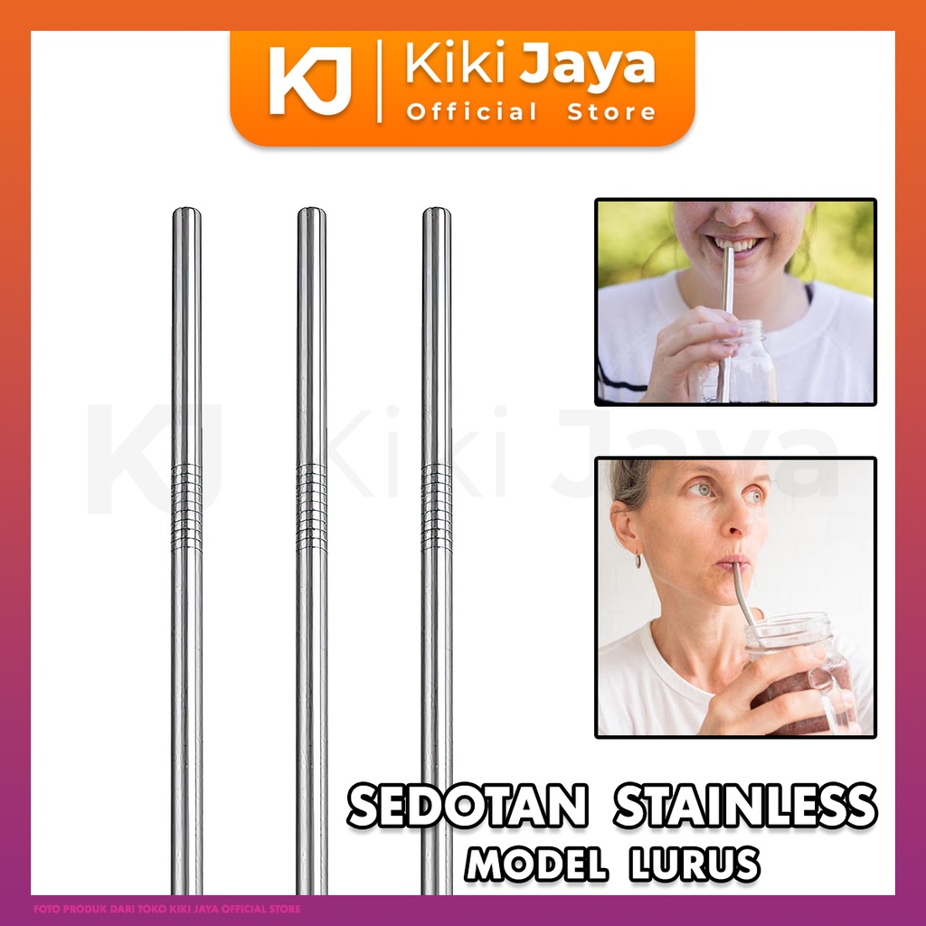 Jual [KIKI] Sedotan Stainless Steel - Lurus - Stain Less Minum Ramah ...
