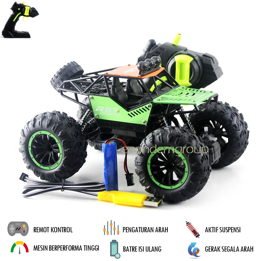 Jual Mainan Mobil Remot Kontrol RC Offroad Climbing Turbo Aktif Suspensi | Shopee Indonesia