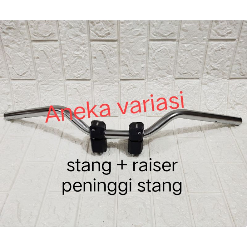 Jual Stang stir ninja + raiser peninggi stang protaper Hitam | Shopee ...