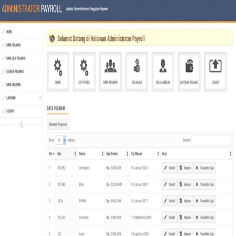 Jual Aplikasi Penggajian Karyawan (Payroll) Berbasis Web dengan php MysQL | Shopee Indonesia