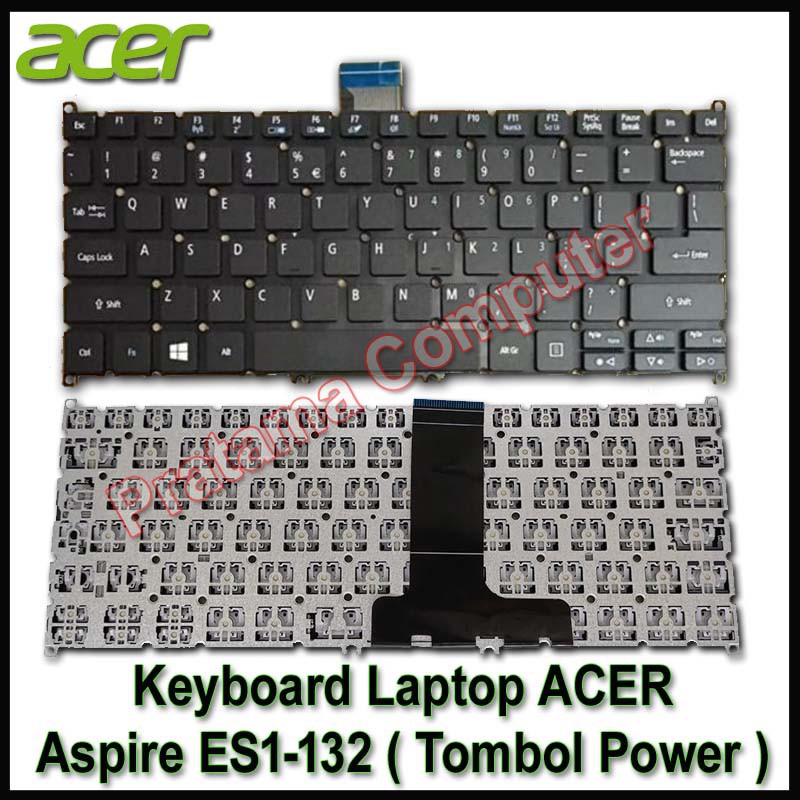 Jual Keyboard Laptop ACER Aspire ES1-132 ( Tombol Power ) - Black ...
