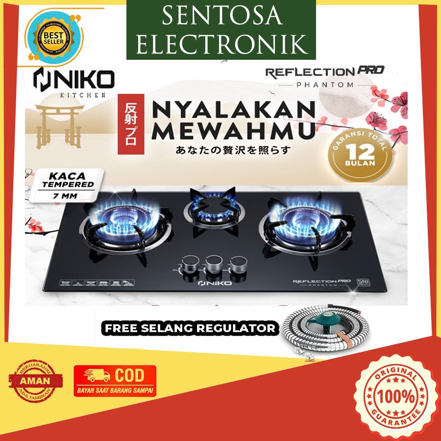 Jual KOMPOR KACA NIKO REFLECTION PRO PHANTOM/KOMPOR TANAM KACA 3 TUNGKU ...