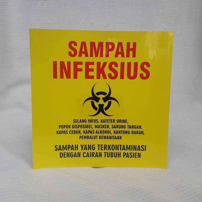 Jual Stiker Vinyl - Sampah Infeksius (Kuning) BERMUTU | Shopee Indonesia