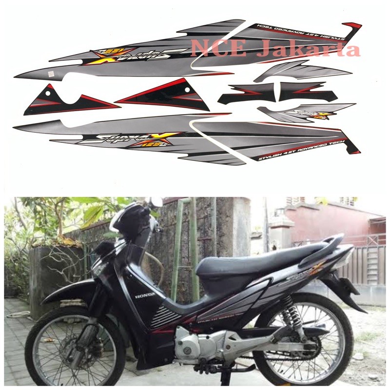 Jual STIKER STRIPING SUPRA X 125D TAHUN 2006 HITAM | Shopee Indonesia
