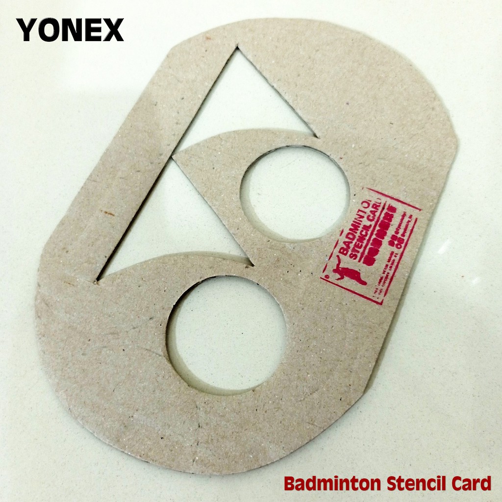 Jual CETAKAN LOGO Raket Badminton/ Stencil Card Badminton/ Logo ...
