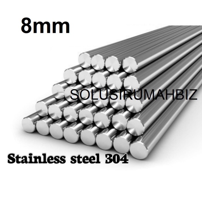 Jual as stainless steel 304 dia. 8mm x 100 cm shaft 304 / round bar ...