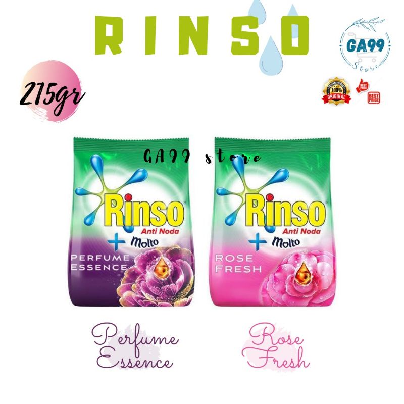 Jual Rinso Bubuk Deterjen Anti Noda Molto 195 Gram | Shopee Indonesia