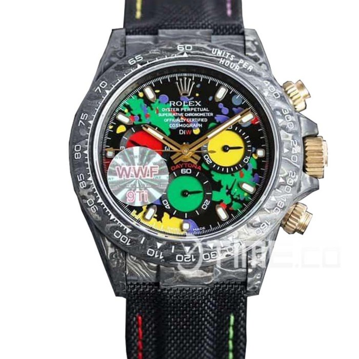 Jual Promo Rolex Daytona Carbon NTPT Lighting Phosphor Black Rainbow ...