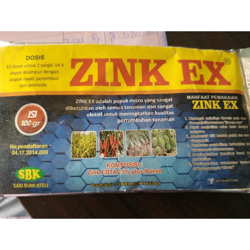 Jual pupuk Zink Ex 100g | Shopee Indonesia