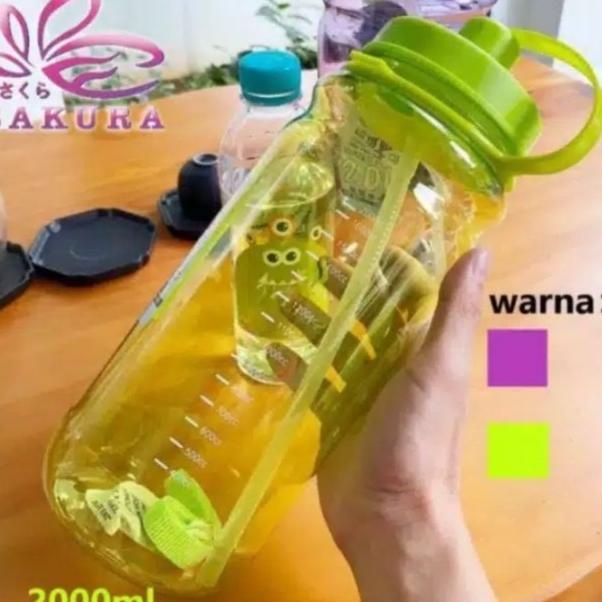 Jual Botol Minum JUMBO 2 LITER - BZ 222 Tempat Air Minum 2000 ml Besar ...