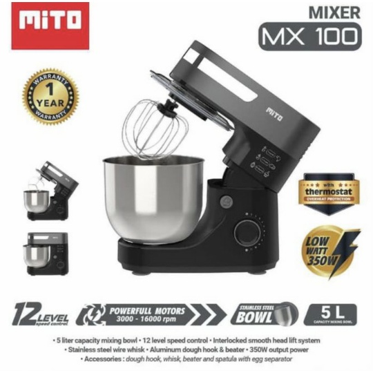 Jual Mito Stand Mixer MX100 Kapasitas 5 Liter Terbaru GARANSI RESMI 1 ...