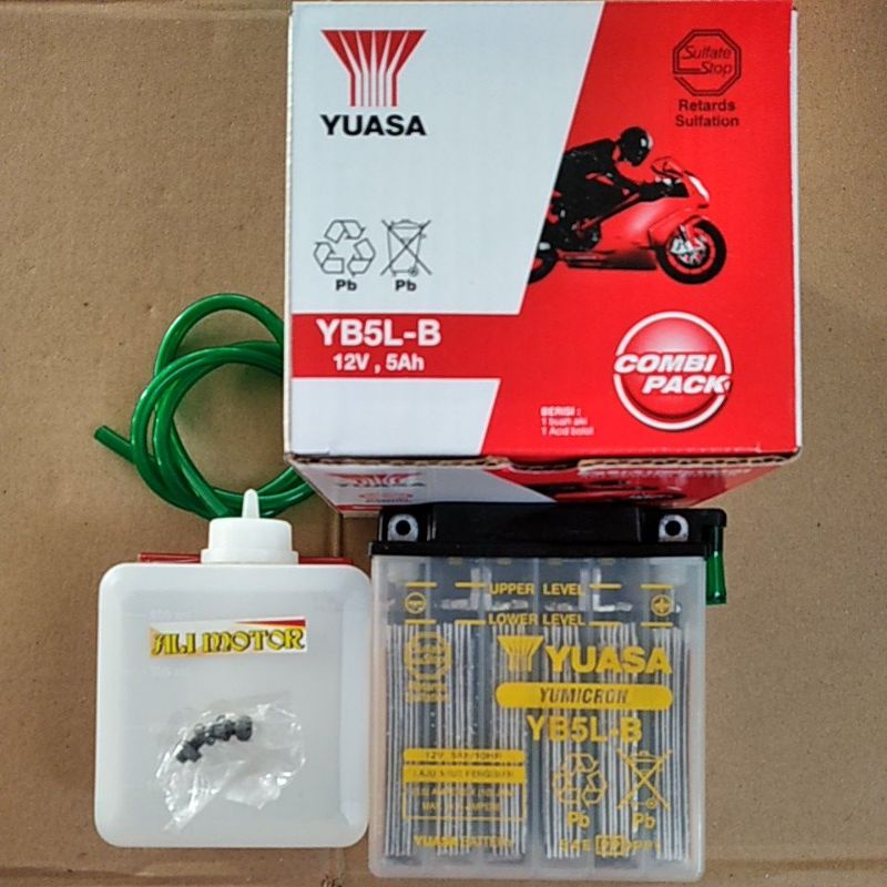 Jual Aki YB5L-B 12V, 5Ah supra x megapro primus jupiter z mio vega zr ori YUASA | Shopee Indonesia