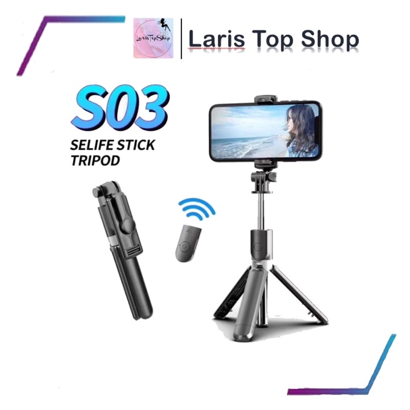 Jual Tongsis Tripod Hp Handphone Bluetooth S03 3 in 1 + Remote Control ... Jual Tongsis Tripod Hp Handphone Bluetooth S03 3 in 1 + Remote Control ...