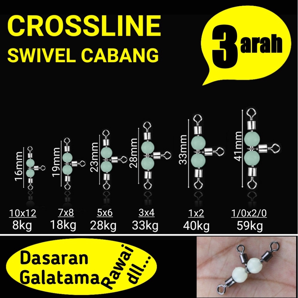 Swivels Fishing Tackle Honbay 30PCS 3# Cross Line Barrel Stainless ...