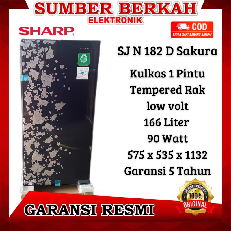 Jual Kulkas sharp SJ N 182 D sakura series 166liter kulkas murah ...