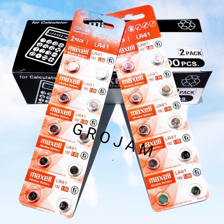 Jual Baterai Murata LR41/AG3 Murata LR1130/AG10 Murata LR44/1154 Maxel ...