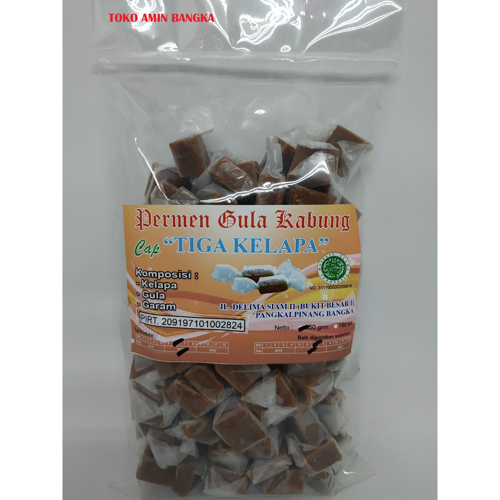 Jual Permen Gula Kabung Khas Bangka Cap 3 Kelapa Besar | Shopee Indonesia
