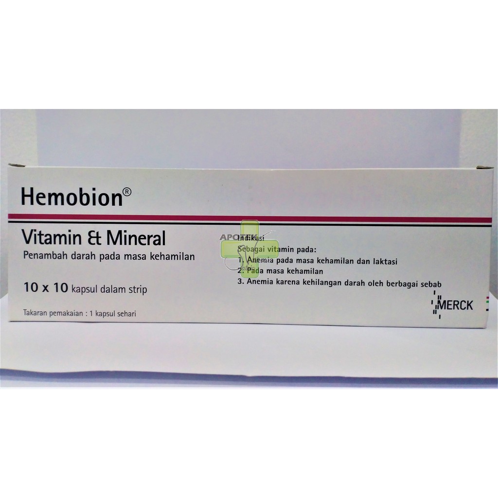 Jual Obat Anemia Penambah Darah HEMOBION kAPSUL STRIP 10'S | Shopee ...