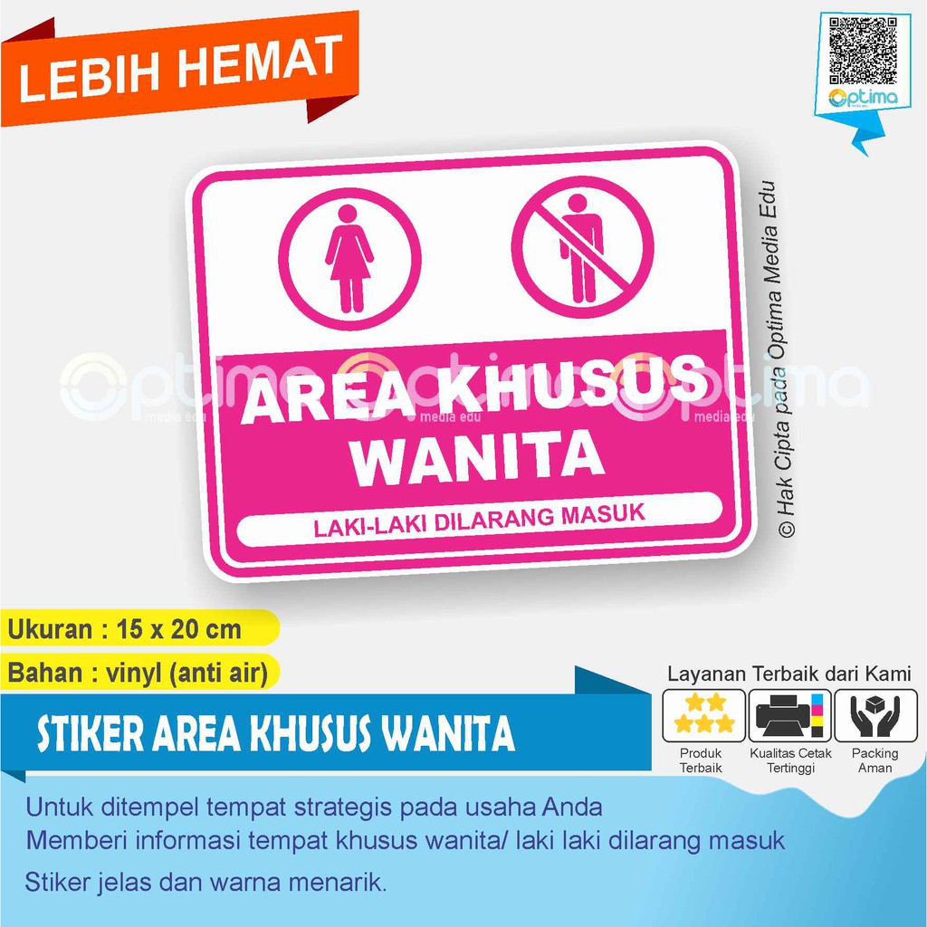 Jual STIKER AREA KHUSUS PEREMPUAN CEWEK WANITA | Shopee Indonesia