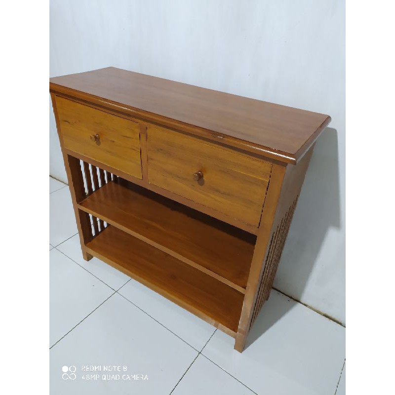 Jual meja dispenser kayu jati minimalis retro murah | Shopee Indonesia