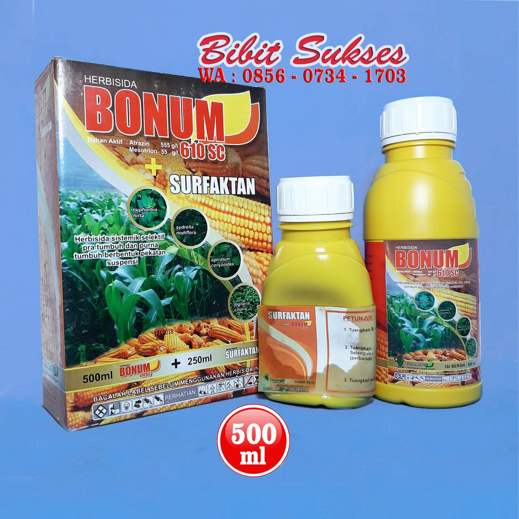 Jual Herbisida BONUM 610SC 500ml + Surfaktan 250ml untuk Tanaman Jagung ...