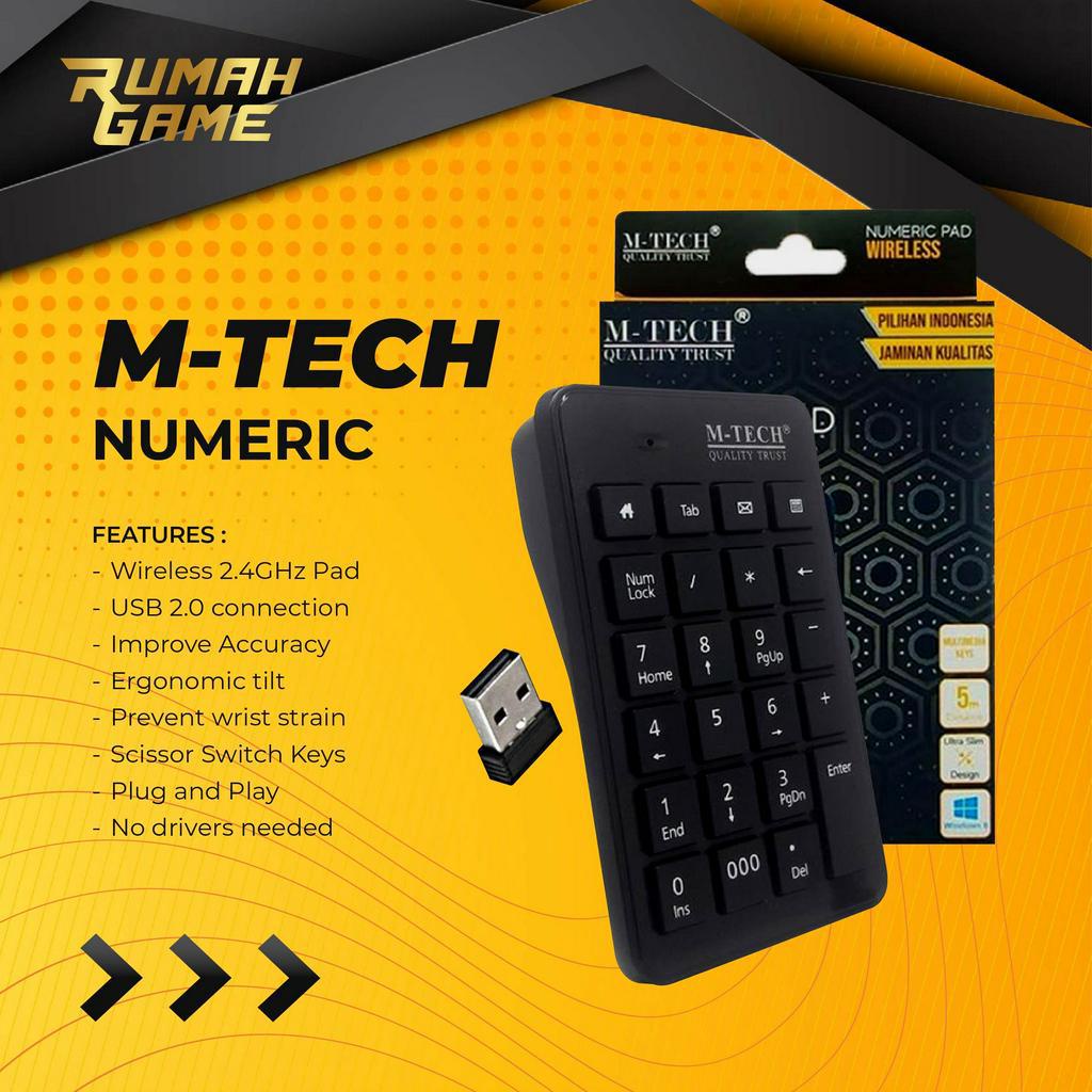 Jual Keyboard Angka Numeric Pad Wireless Mtech Original - Numerik ...