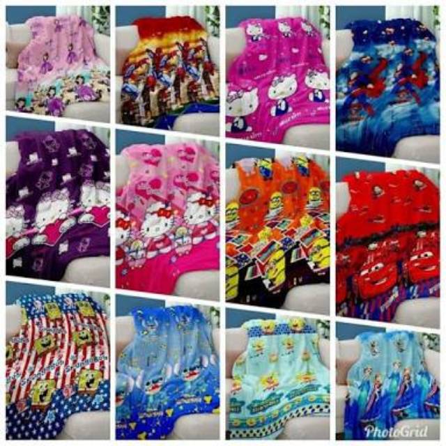 Jual SELIMUT DORAEMON, HELLOKITTY, STITCH, PRINCESS, FROZEN | Shopee ...