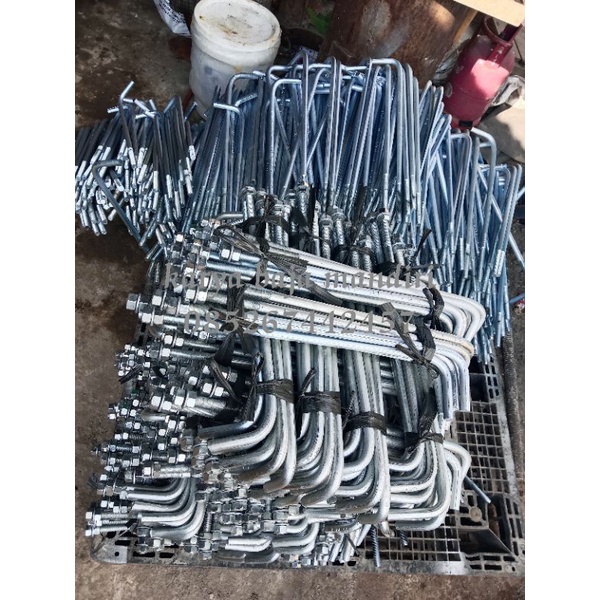 Jual angkur L galvanis m19 x 50 cm x 10 cm (beton) | Shopee Indonesia