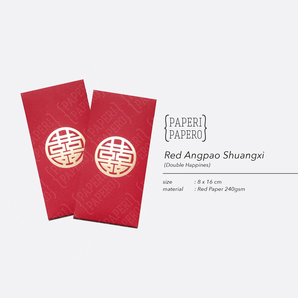 Jual Red Envelope Amplop Angpao Shuangxi Merah (Double Happines ...
