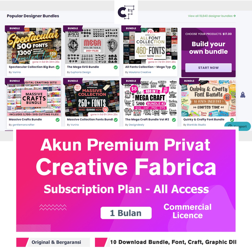 Jual Creative Fabrica Pr3mium 10 Download Shopee Indonesia