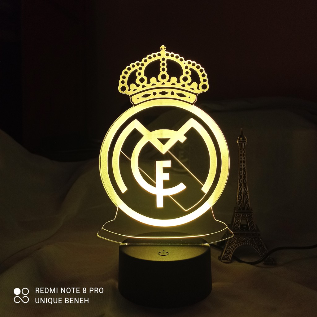Jual Real Madrid Logo Club Bola LAMPU LED PURINSU ANIME LIGHT MOOD HIAS ...
