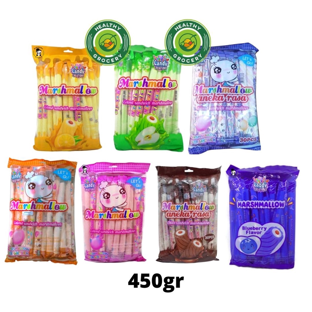 Jual Marshmallow Stick Pak Isi 30 Pcs 450gr All Varian / PERMEN MURAH ...