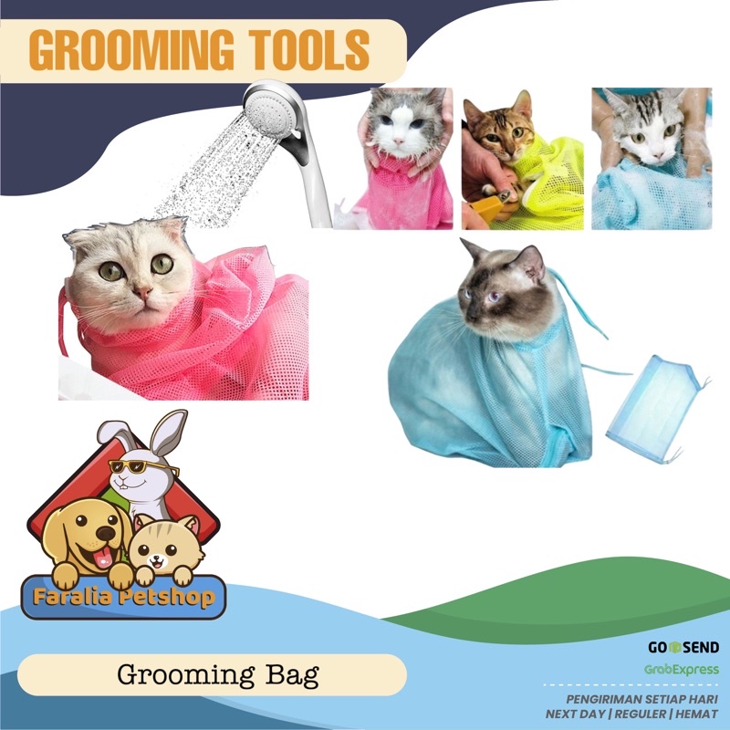 Jual Tas Kantong Jaring Kucing Multifungsi Alat Cat Grooming Bag Mandi ...