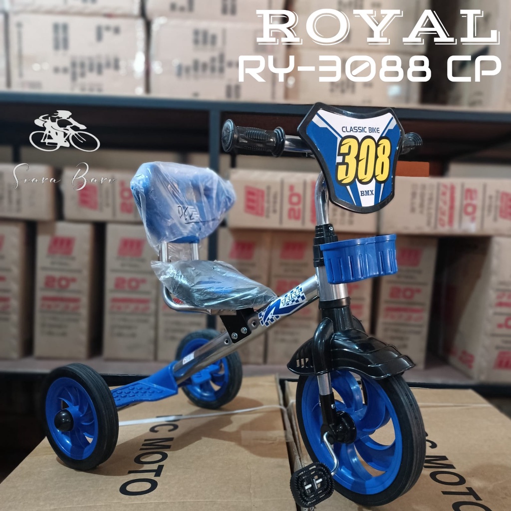 Jual SEPEDA RODA TIGA ANAK ROYAL RY-3088 CP | Shopee Indonesia