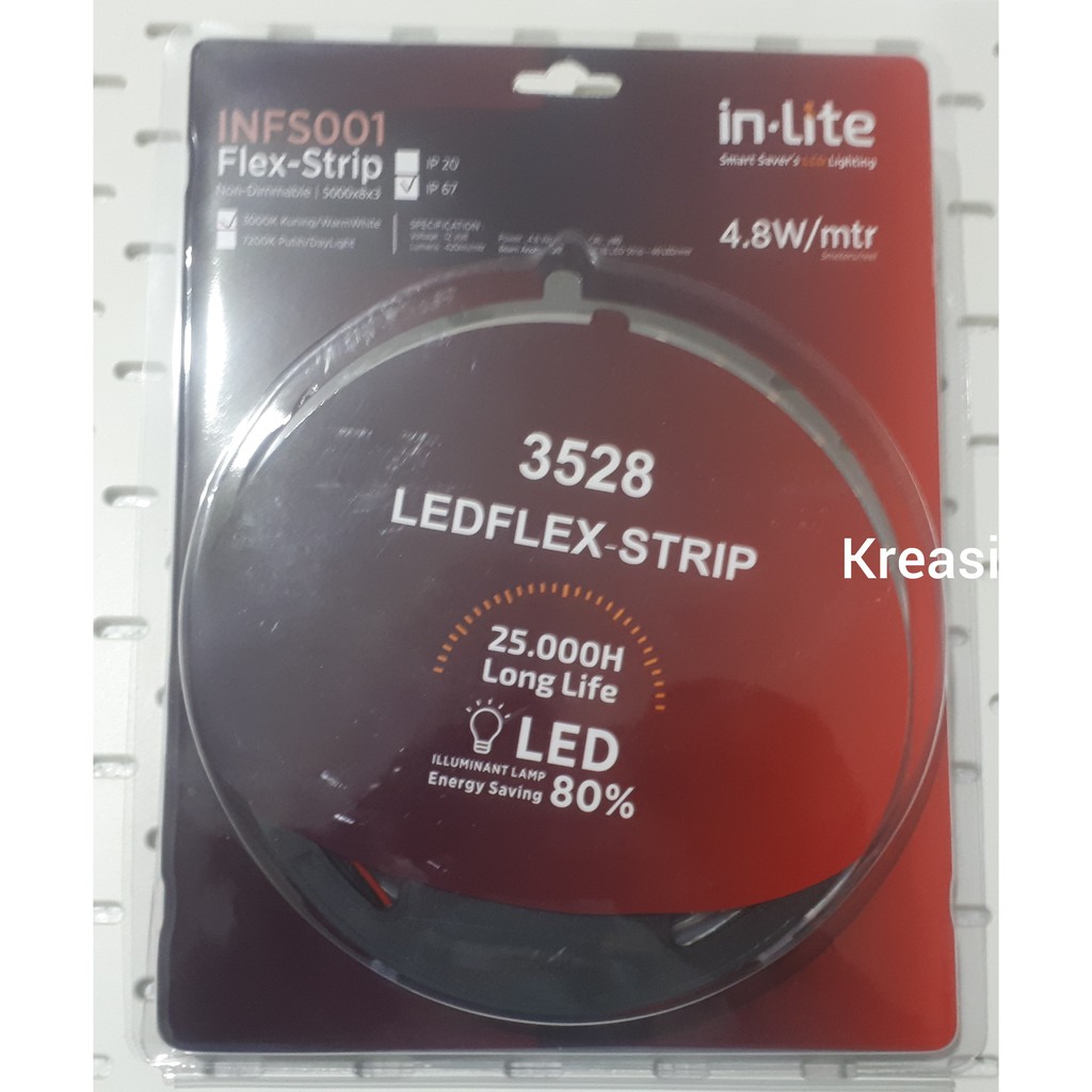 Jual LAMPU LED STRIP MATA KECIL IN-LITE 3528 IP67 INFS001 - KUNING ...
