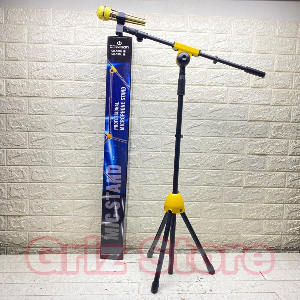 Jual Stand Mic Lantai Full Besi Crimson CR-106 Stand Mic crimson CR 106 ...