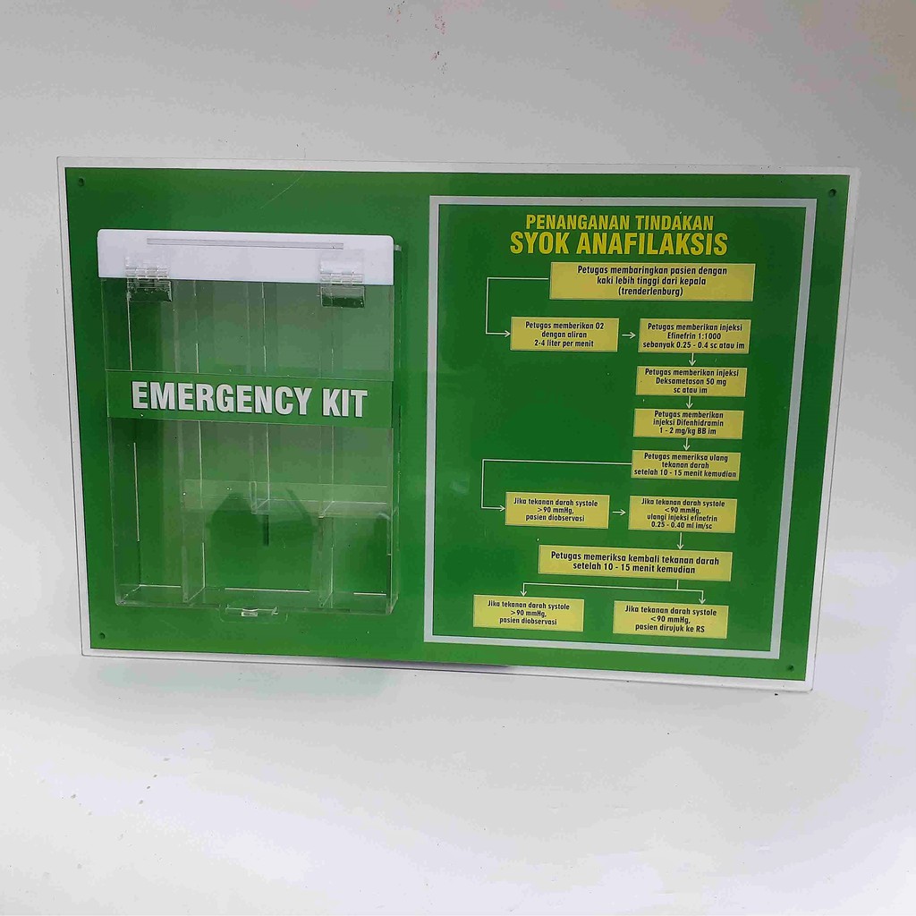 Jual Kotak Emergency Kit, Kotak Akrilik Anafilaktik Kit, Tempat ...