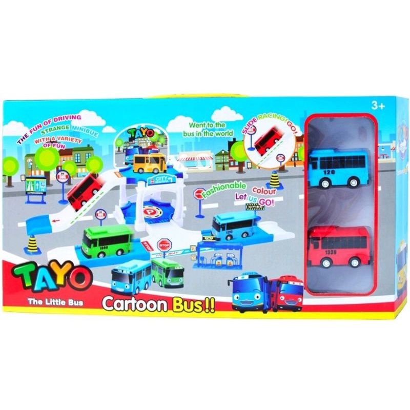 Jual MAINAN BUS TAYO TRACK PARKING SET | Shopee Indonesia