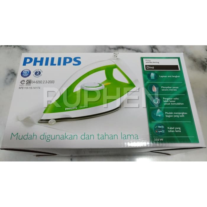 Jual Philips Dry Iron GC122 Diva Setrika Kering | Shopee Indonesia