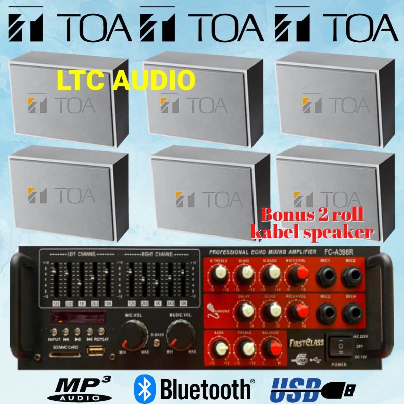 Jual PAKET SOUND SPEAKER TOA INDOOR UNTUK CAFE / RESTO 6 UNIT SPEAKER ...