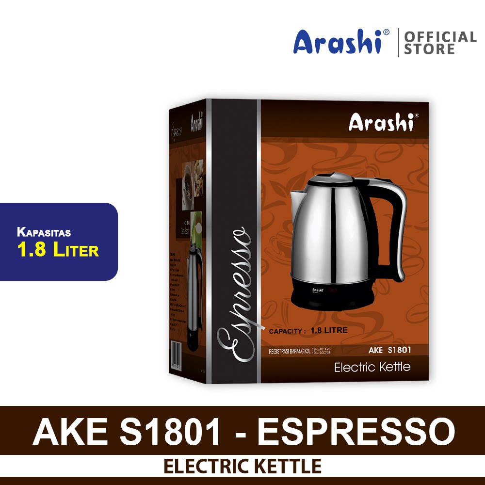 Jual Arashi Kettle Listrik AKE S1801 Teko Listrik Kapasitas 1.8L ...