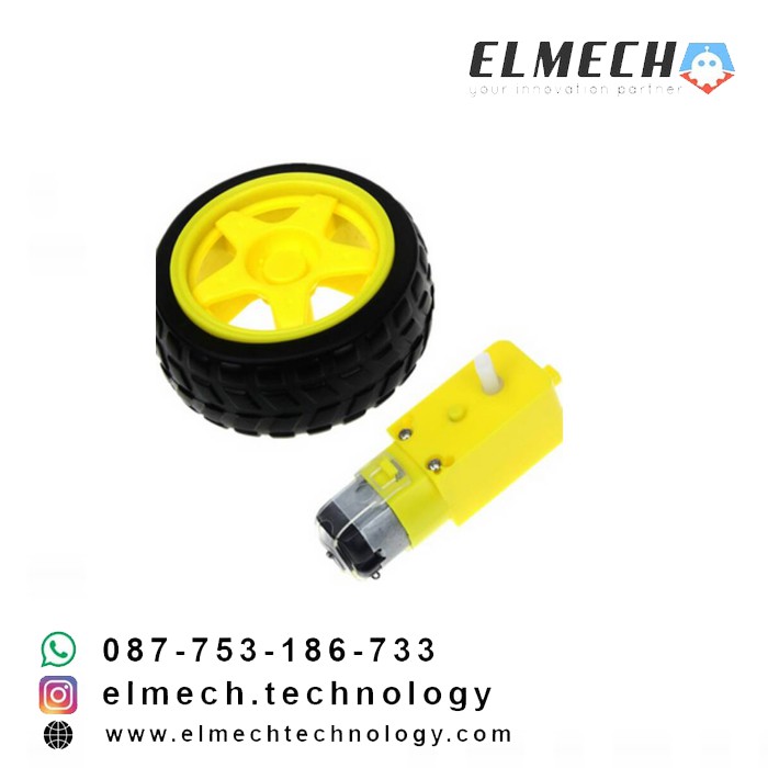 Jual Motor DC Gearbox Kuning + Roda | Shopee Indonesia